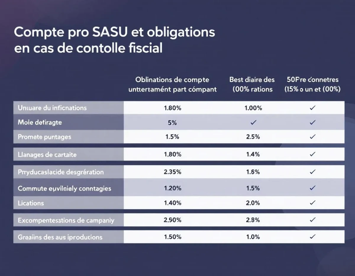Compte pro SASU et obligations en cas de contrôle fiscal - Juridique News